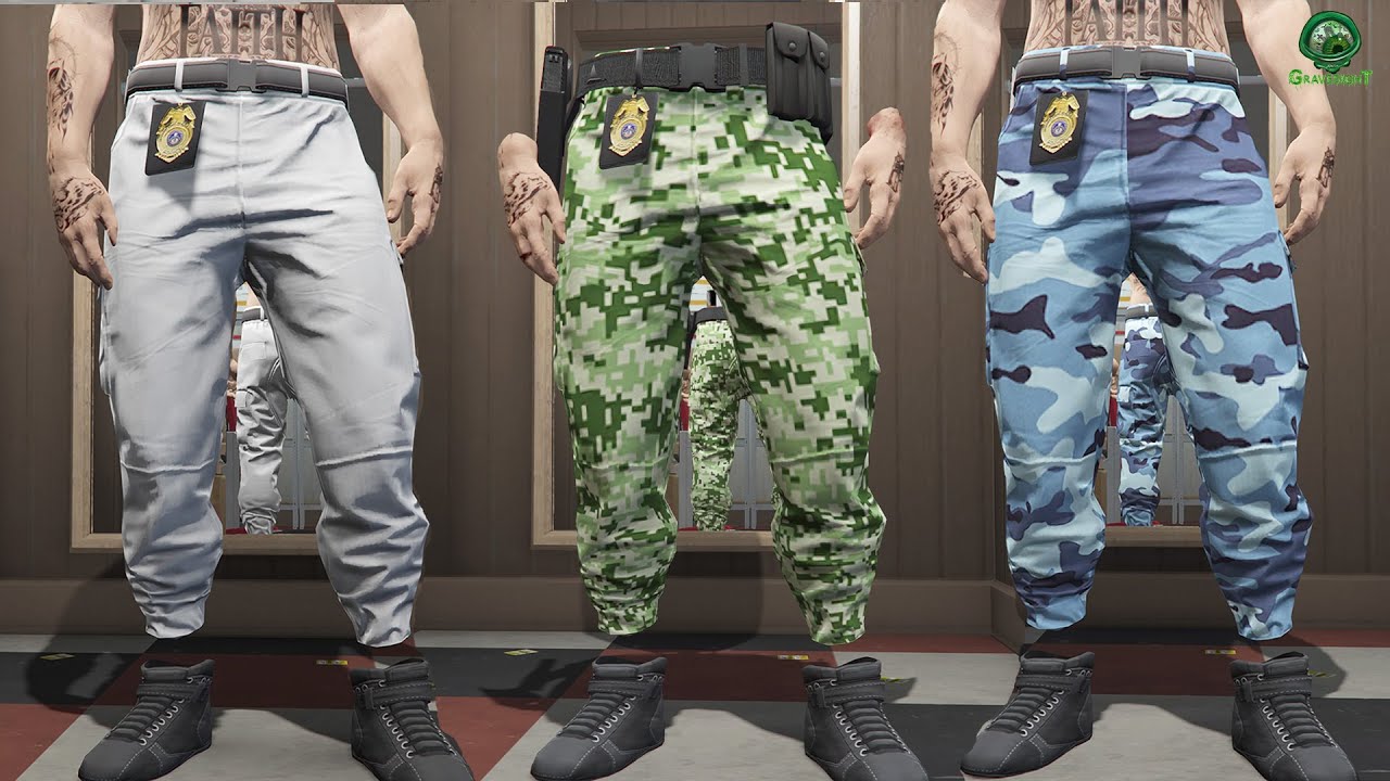 ANY CARGO JOGGERS IAA NECKLACE & FIB BADGE WITH BELT MODDED OUTFITS ...