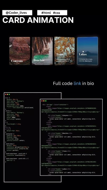 CSS card hover animation #html #coding #webdevelopment #codinglife #frontend #webdeveloper - YouTube
