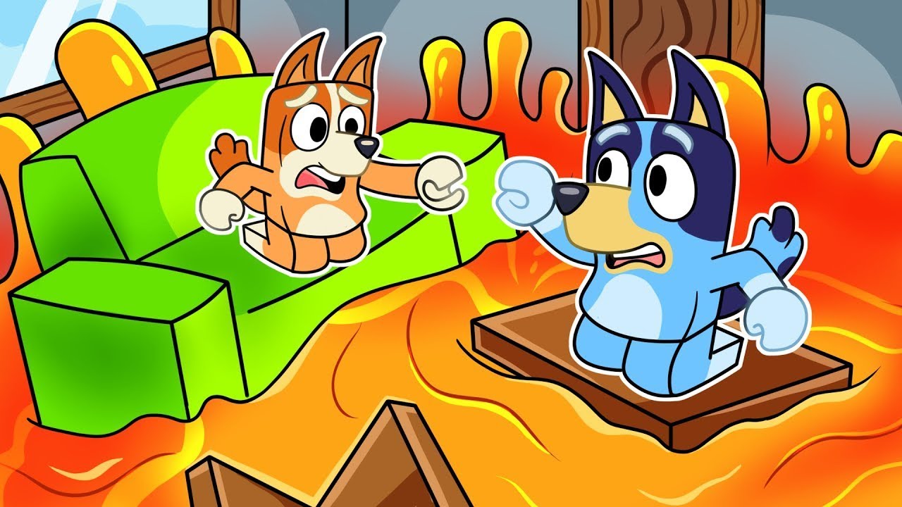 EL SUELO ES LAVA CON BLUEY Y BINGO en ROBLOX! 😨🔥 LAS AVENTURAS DE BLUEY ...