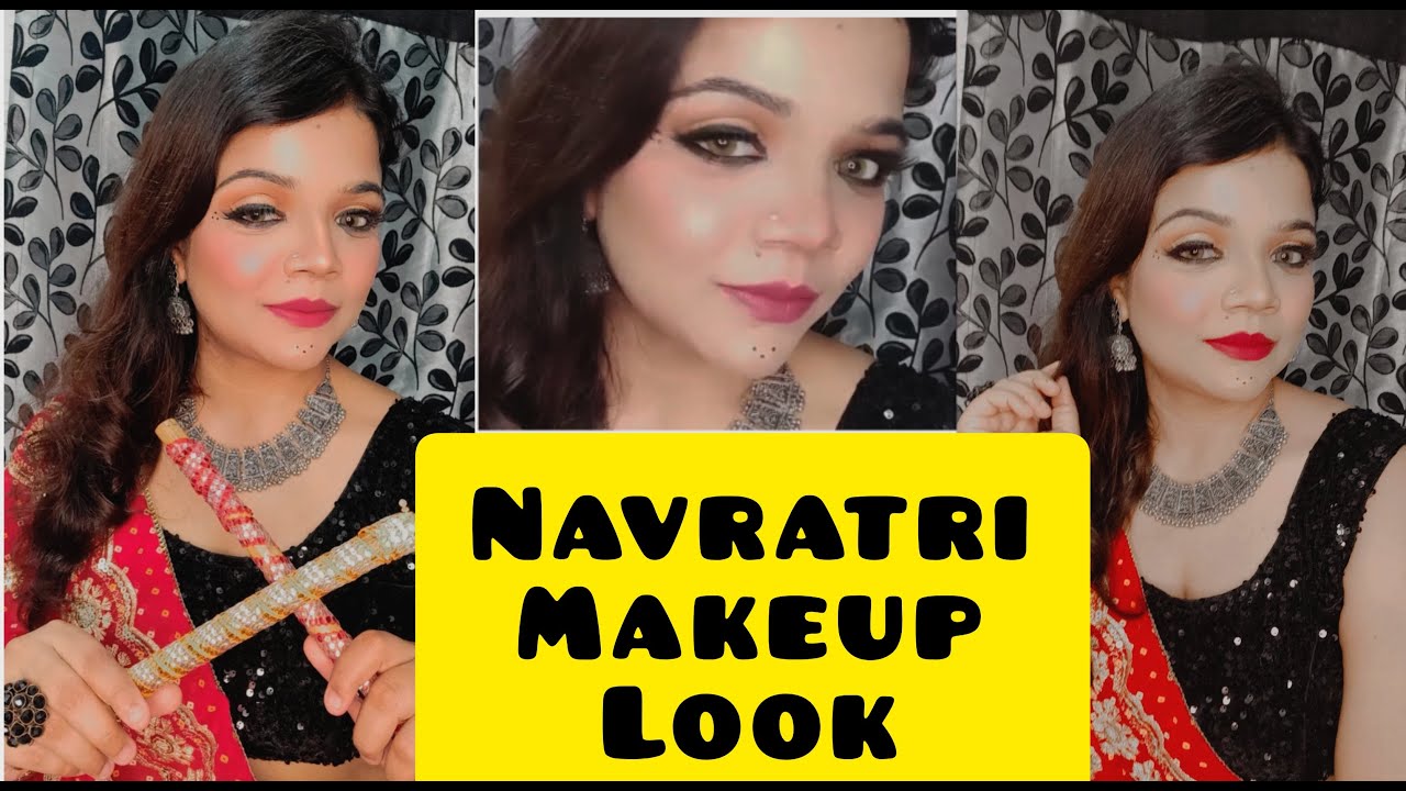 Navratri makeup look/ Garba makeup look / Gujarati look/ Dandiya look ...