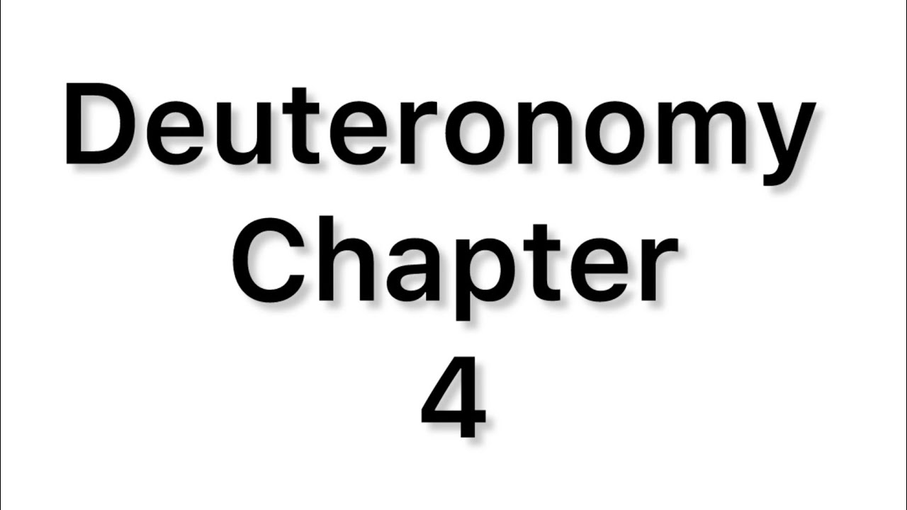 Deuteronomy Chapter 4 - YouTube