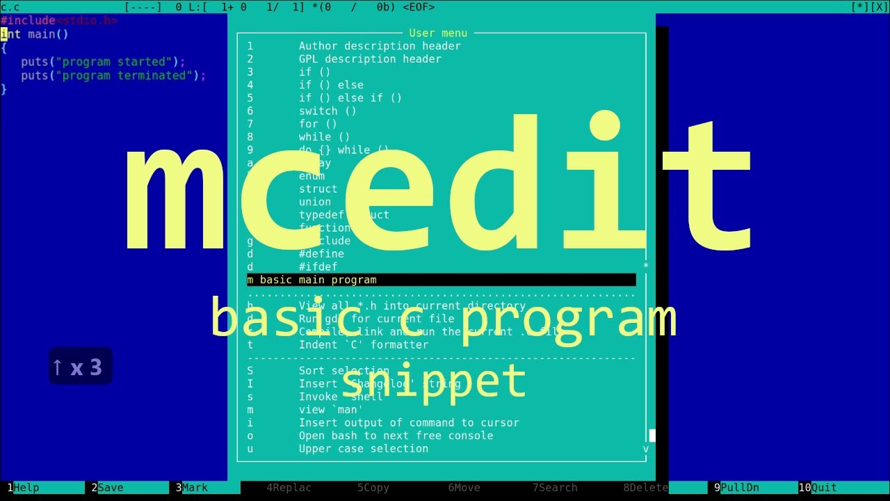 Midnight Commander #8 built in AWESOME Linux text editor, mcedit user ...
