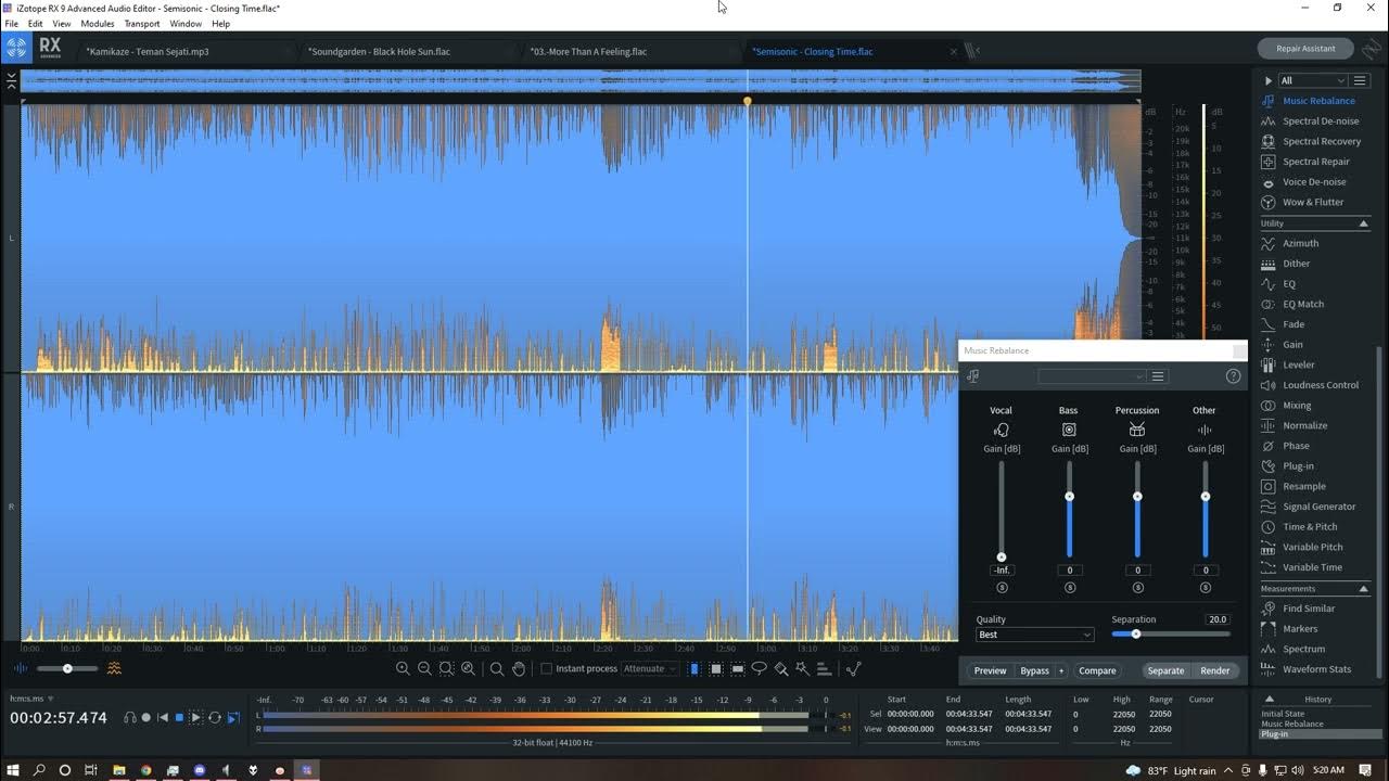 Semisonic - Closing Time - iZotope RX 9 Music Rebalance - Remove Vocals - YouTube