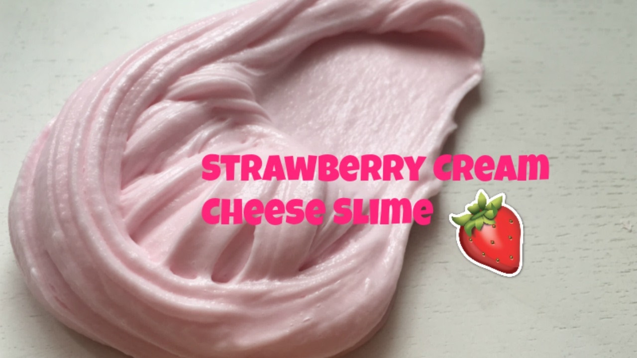 Strawberry Cream Cheese/Butter slime|Kawaii Llamacorn - YouTube