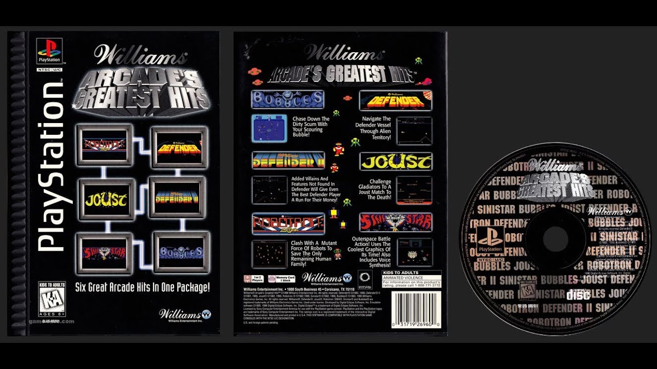 Arcade's Greatest Hits: Williams - PS1 - YouTube