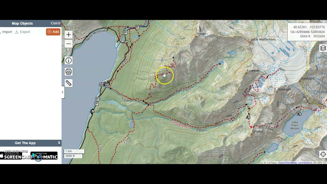 Sperry Chalet Trip Map Overview - YouTube