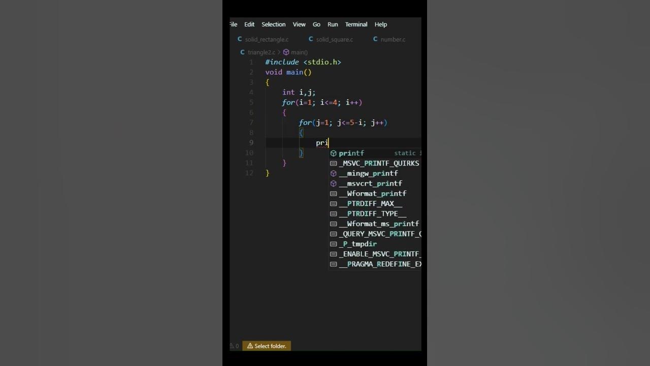 Star Pattern Using C Language Programming Coding Cprogramming Problemsolving 