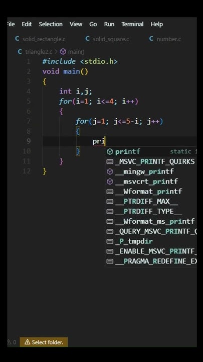 Star Pattern Using C Language Programming Coding Cprogramming