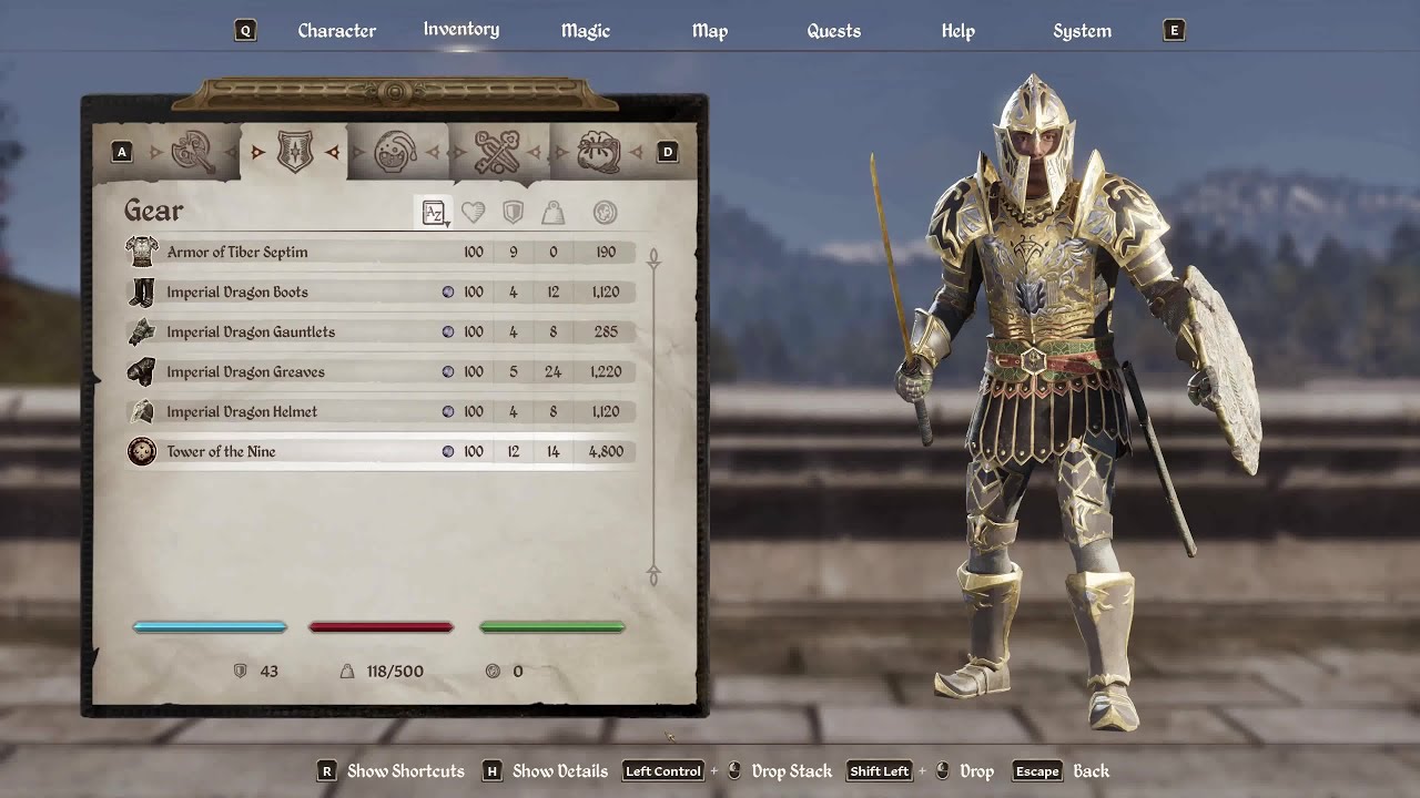 TIBER SEPTIM'S ARMOR - The Elder Scrolls IV Oblivion Remastered - YouTube