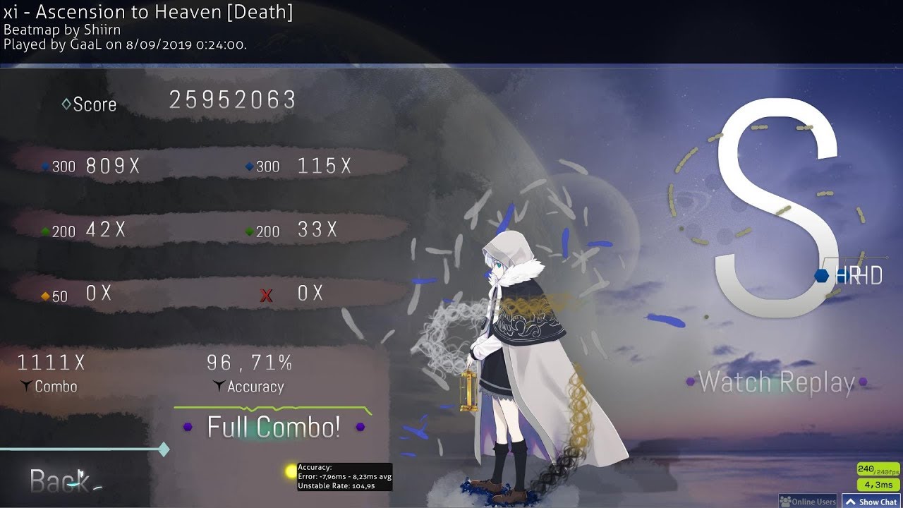 [osu!] xi - Ascension to Heaven [Death] HDHRFC - YouTube