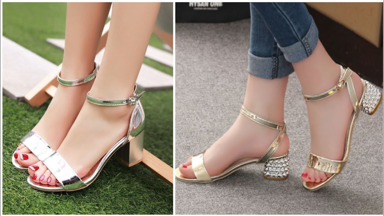 New arrival of women mini block heel strappy sandlas design 2020 - YouTube