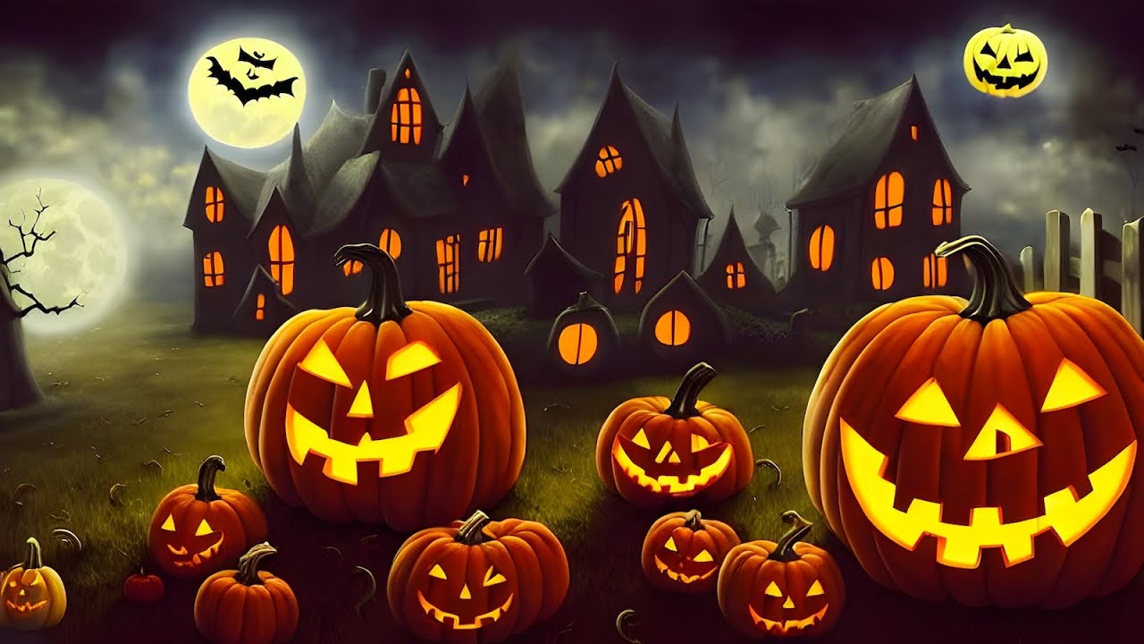 Relaxing Halloween Music - Spooky Village of Jack-O'-Lanterns ★689 ...