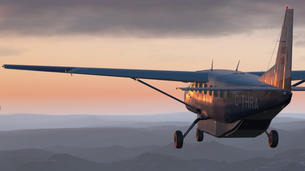 Thranda Cessna C208 Caravan Climb and Cruise (and Dynamic Panel) - YouTube