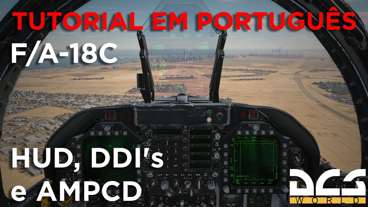 Tutorial DCS: F/A-18C - HUD, DDI's e AMPCD - YouTube