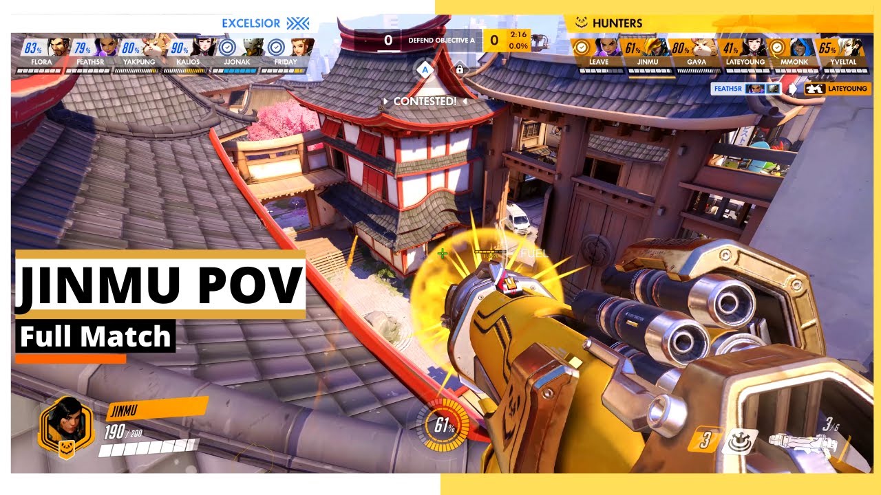 JINMU POV | Pharah, Sombra, Genji & Torbjörn | Hunters vs Excelsior | OWL 2021 Countdown Cup ...