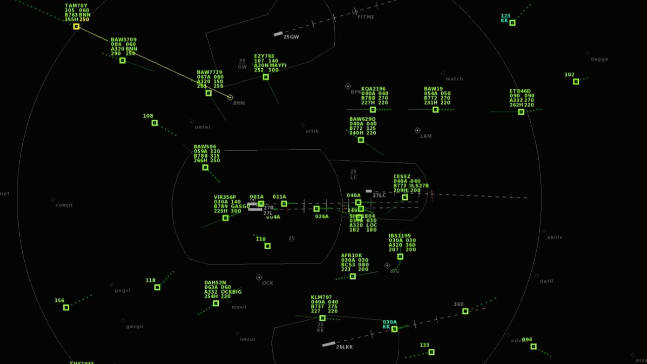 London Heathrow Approach ATC timelapse | Endless ATC - YouTube