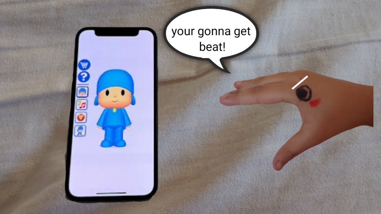 SB: movie: hand puppet Playing talking Pocoyo - YouTube