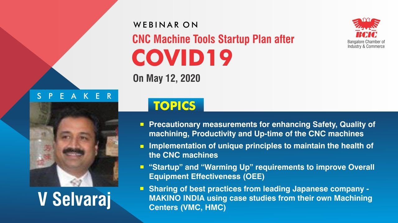BCIC Webinar on CNC Machine Tools Startup Plan after COVID-19 by V ...