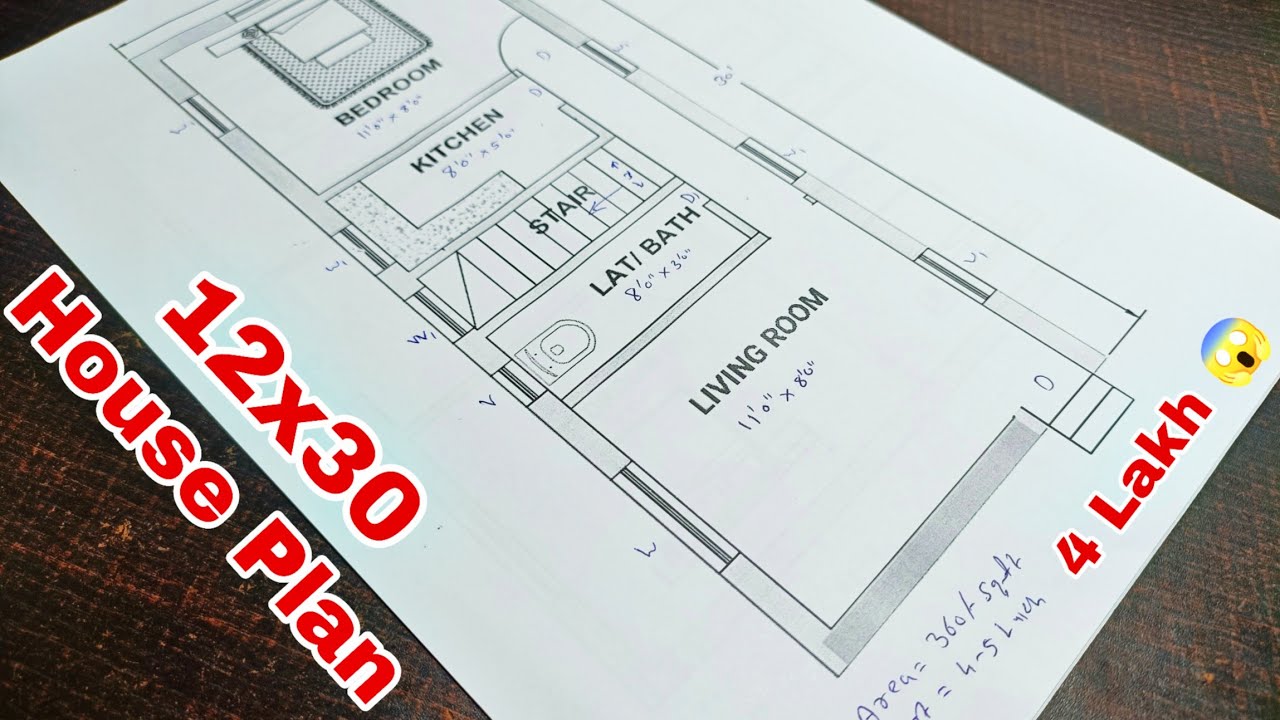 12x30 Living Room Layout Planner 12x30 Small House Plan IICost 4