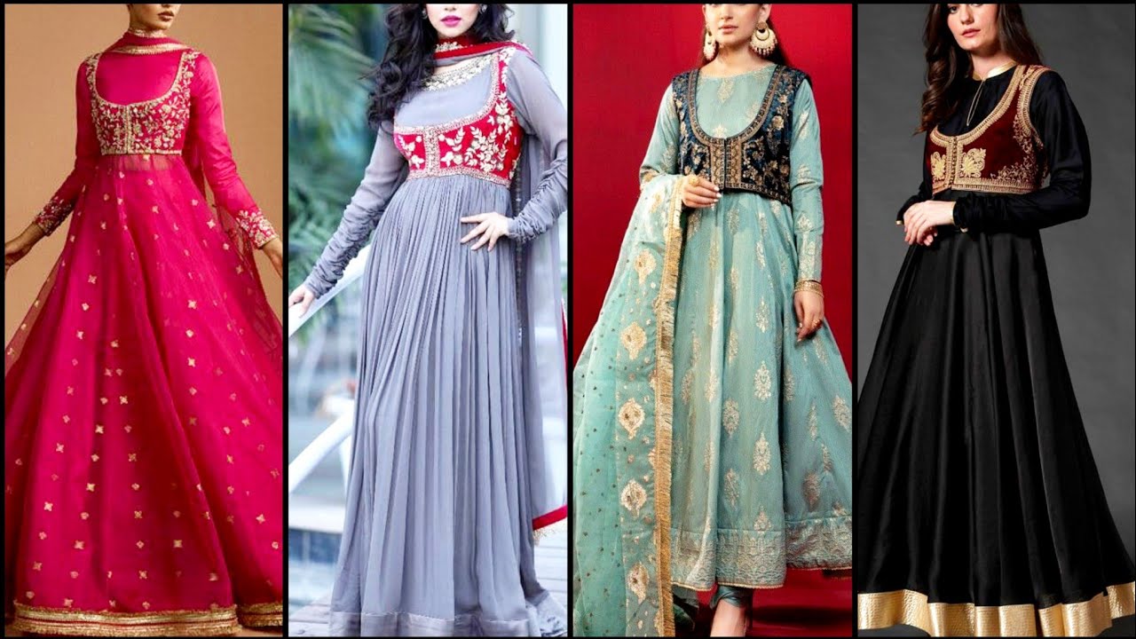 2025 Most beautiful long kalidar frock design for ladies - YouTube