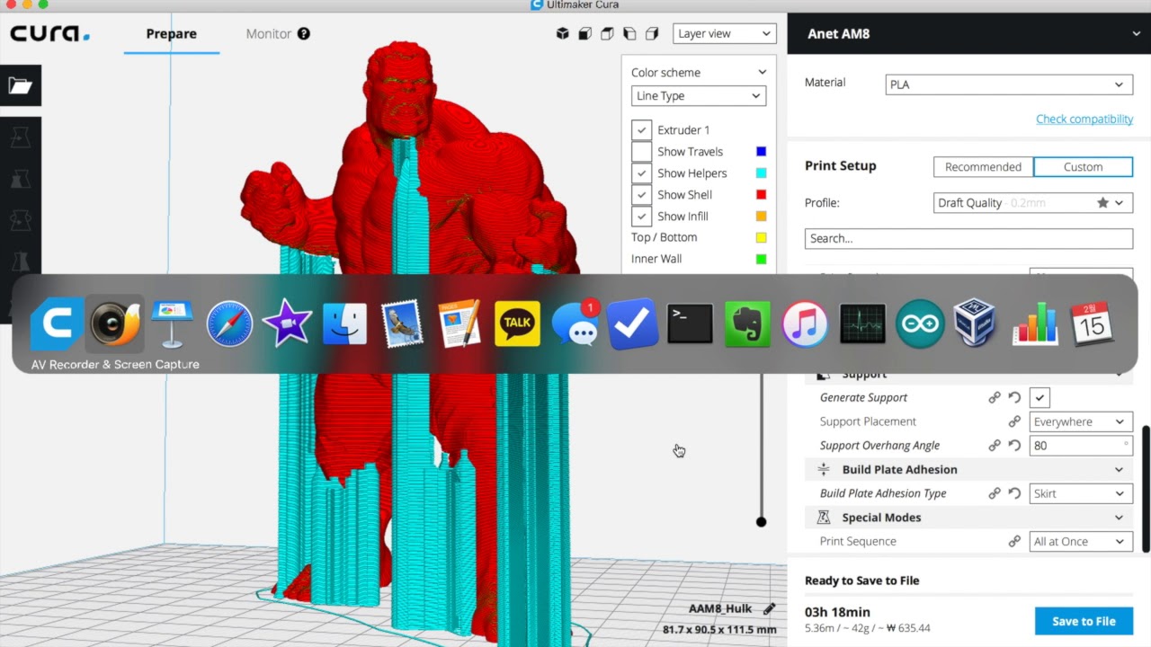 북리지의 Cura 3 강좌 10 - 서포트와 고급 서포트 (interface support) - YouTube
