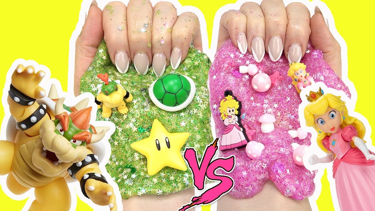 The Super Mario Movie DIY Slime Making and Mixing Tutorial with Peach ...