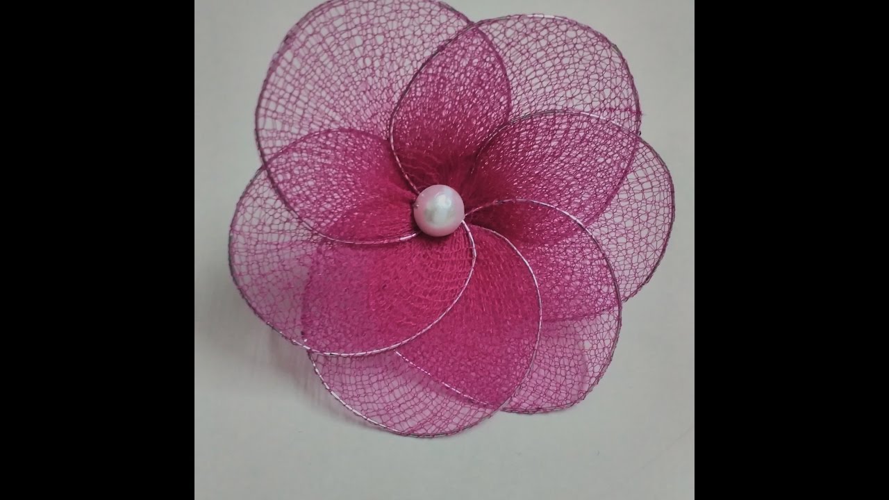 How To Make Stocking Flower - YouTube