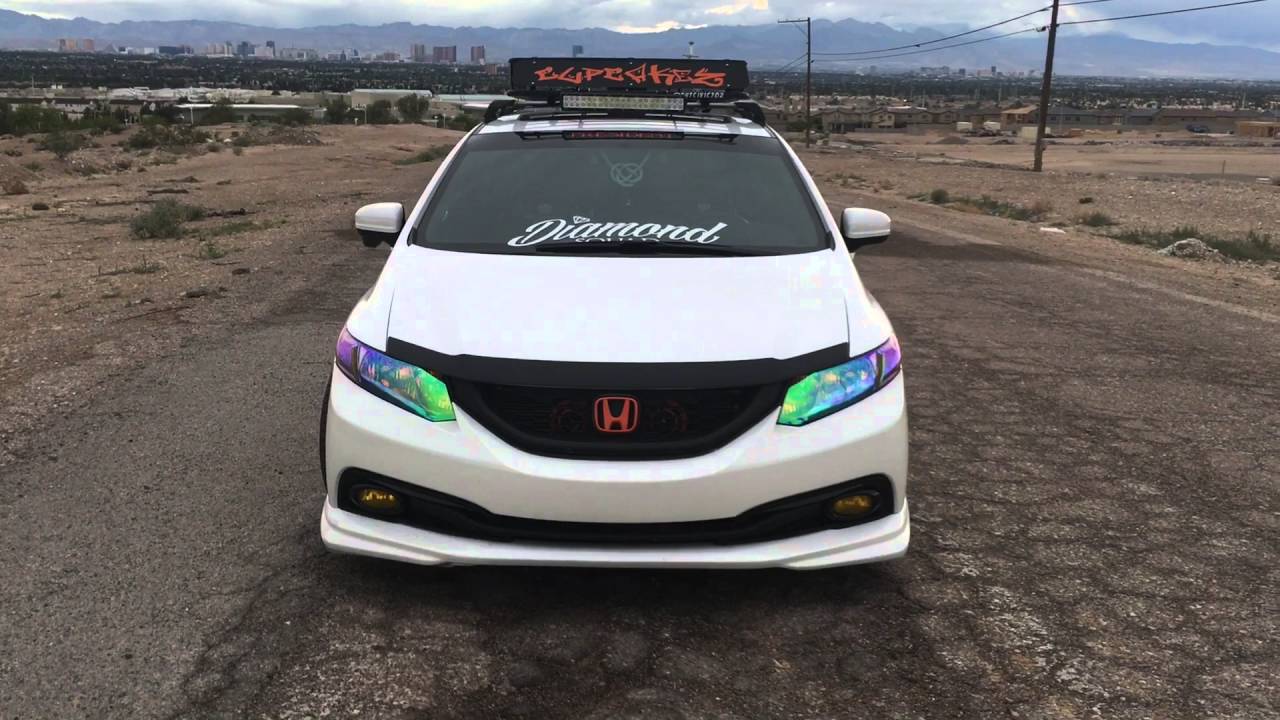 Stanced 9th gen 2015 Honda Civic R18 - YouTube