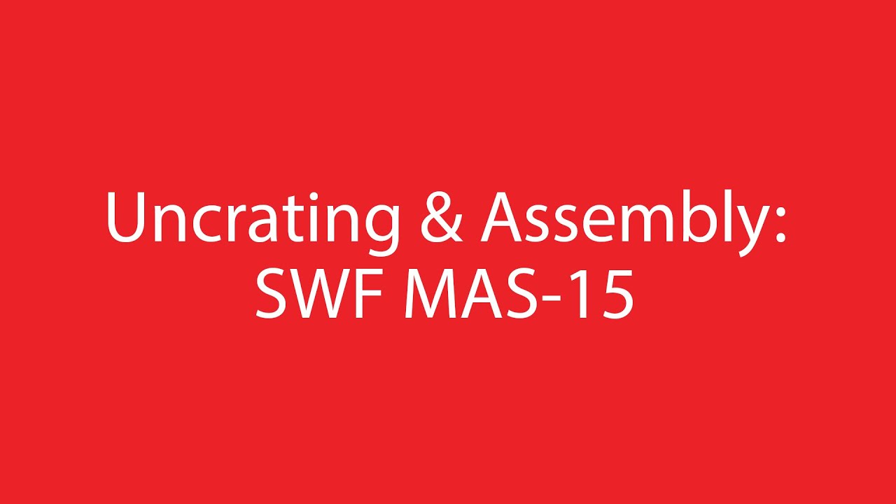 Uncrating and Assembling the SWF MAS-15 Embroidery Machine - YouTube