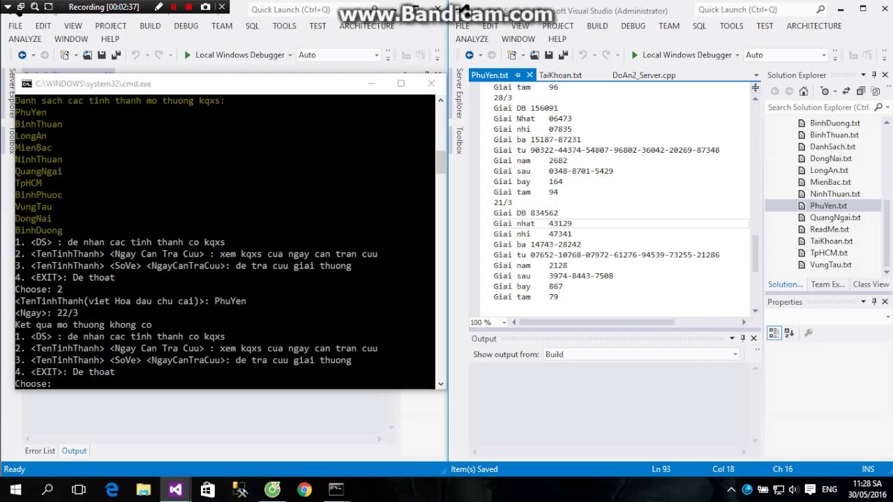 Socket demo 1 Server n Client về kết quả xổ số - YouTube