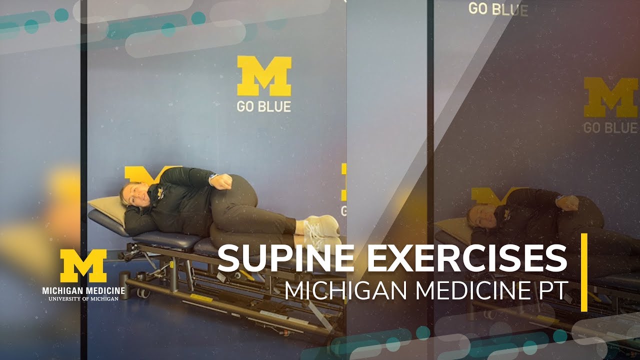 Supine Exercises with Bed Mobility from Michigan Medicine - YouTube