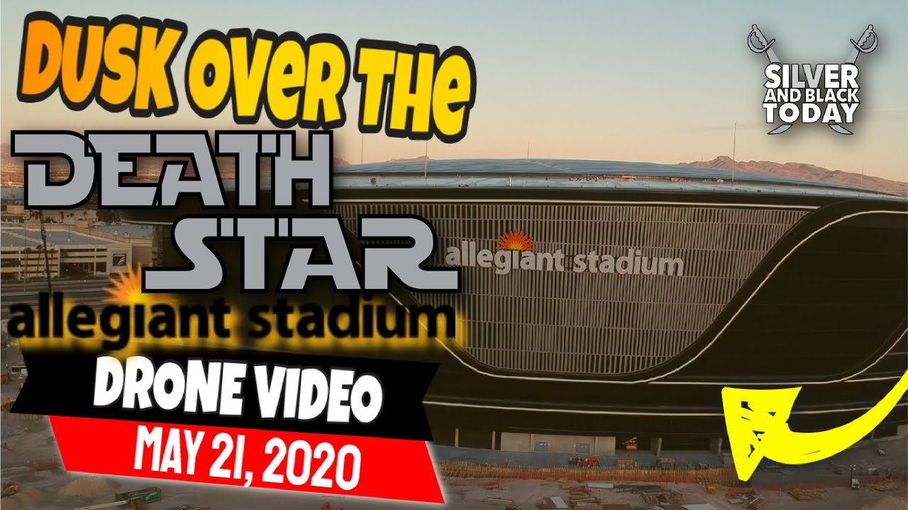 Dusk Over the DEATH STAR: Allegiant Stadium Sunset Flyover - YouTube