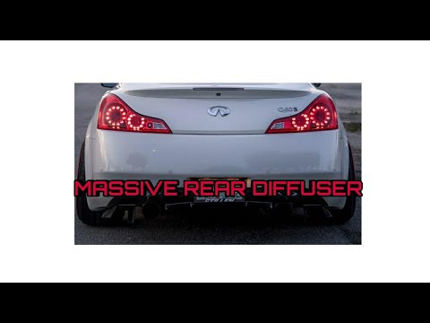 INFINITI Q60 Rear Diffuser install , cold start and walk around - YouTube