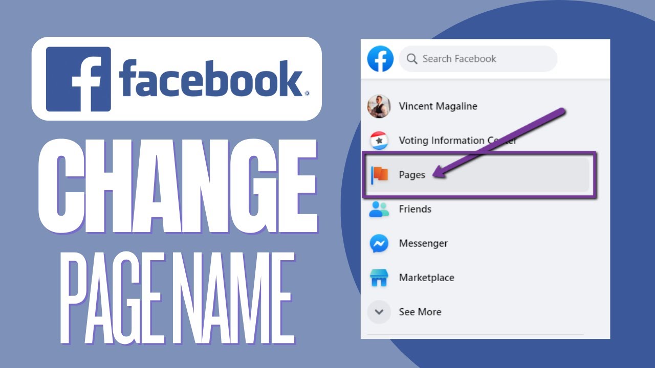 How to Change Facebook Page Name - YouTube
