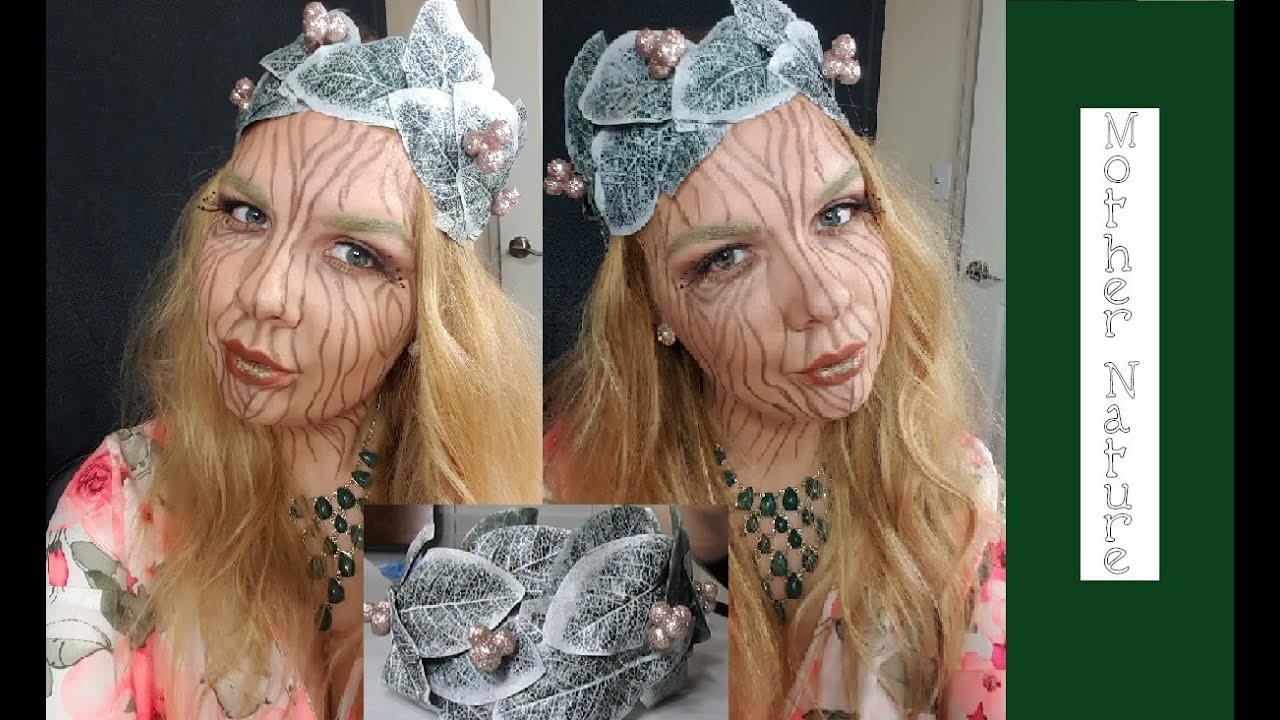 Mother Nature | Makeup + DIY Leaf Crown - YouTube