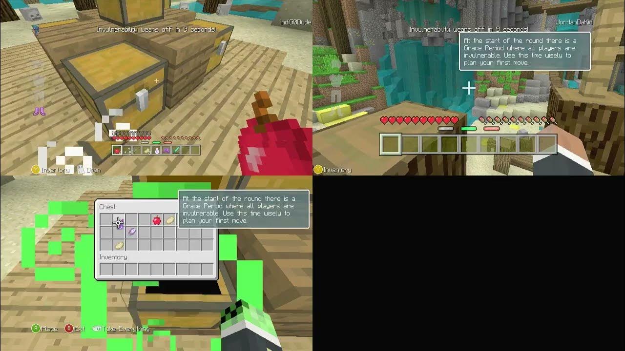 Minecraft Xbox 360 Edition Battle Mini Games 3 Player Splitscreen ...
