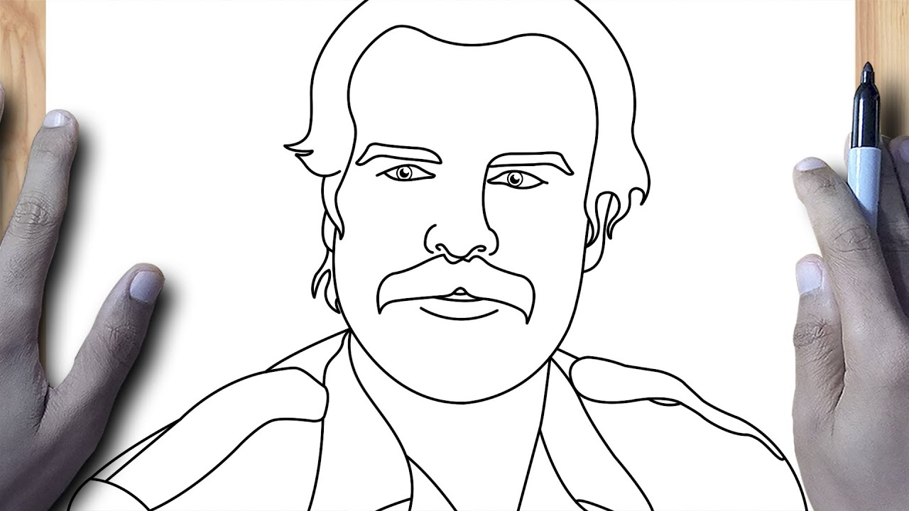 COMO DIBUJAR A JIM HOPPER - STRANGER THINGS 3 - YouTube