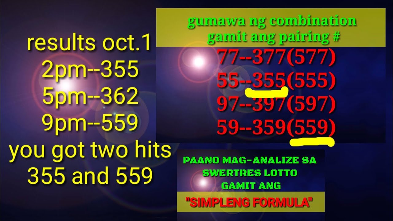 PAANO MAG-ANALIZE SA SWERTRES LOTTO | SIMPLE FORMULA - YouTube