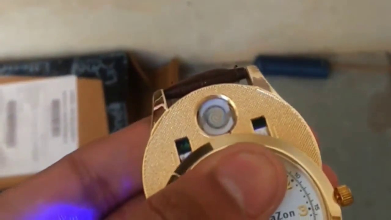 Hidden Lighter In Watch ll Secret Cigarette Lighter in Watch - YouTube