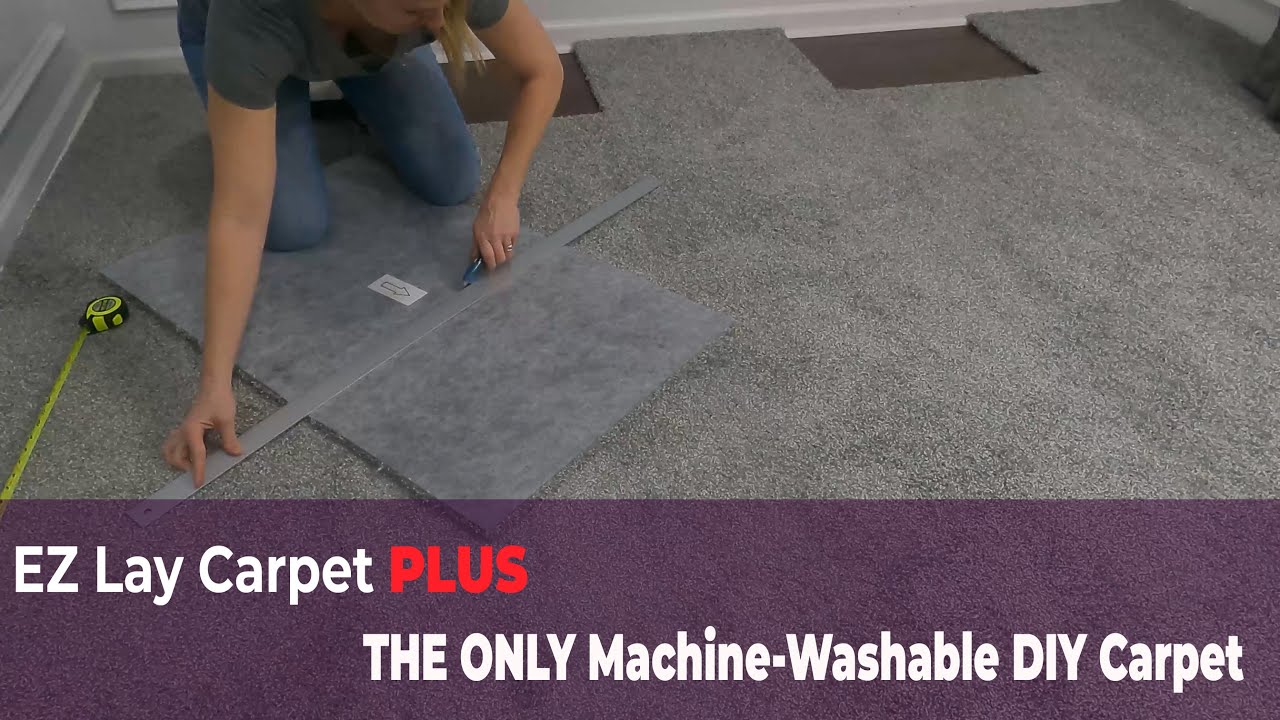 EZ Lay Carpet PLUS #DIY Carpet that's machine washable - YouTube