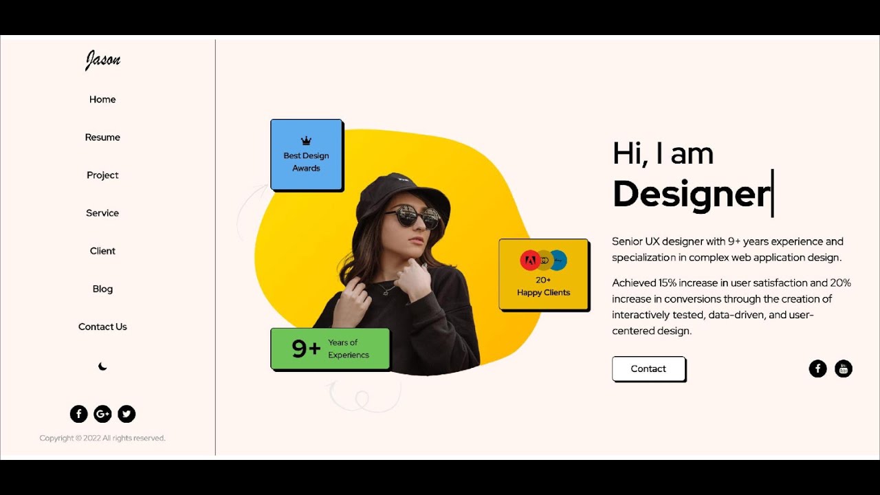 How to create a portfolio with Jason Portfolio Resume Wordpress - YouTube