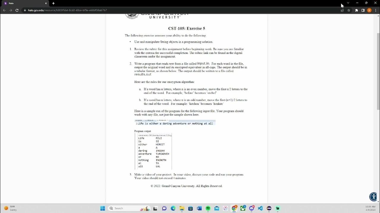 CST-105 Exercise 5 - YouTube