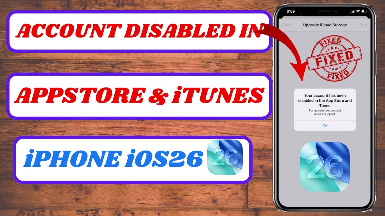 Fix “Your Account Has Been Disabled in the App Store and iTunes” on ...