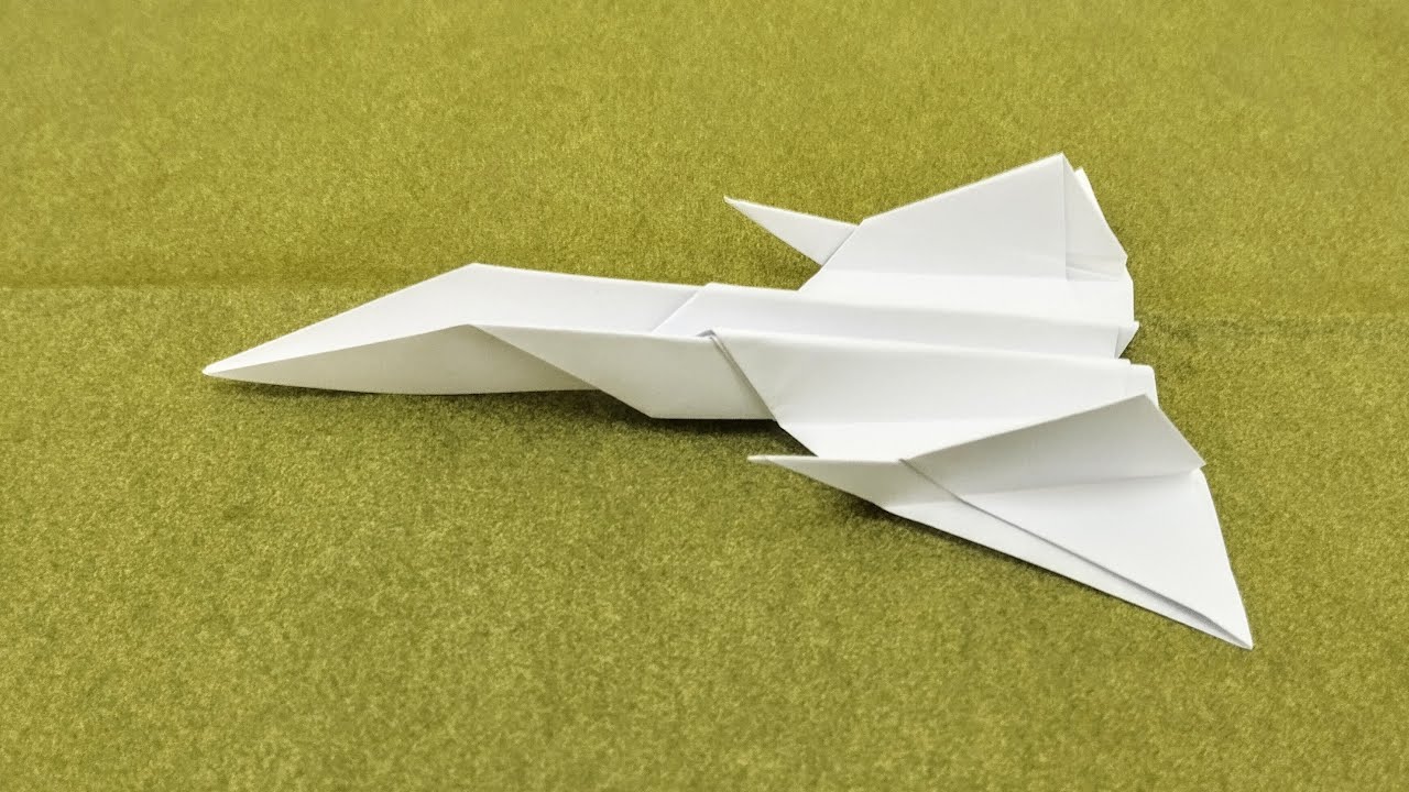 How to make a Jet Fighter paper - Origami Jet Fighter Easy - YouTube