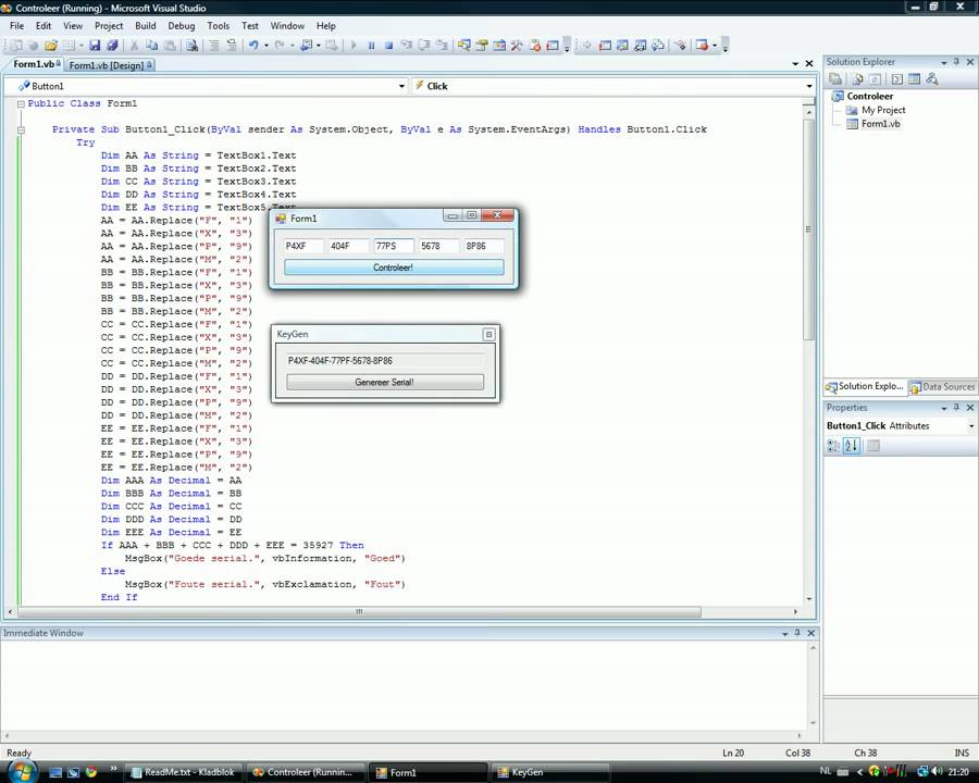 Maak Een KeyGen Deel 2/3 - Nederlands Gesproken! - Goede Kwaliteit! - Visual Basic 2008 - YouTube