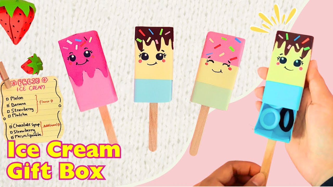 How To Make Paper Ice Cream Gift Box | DIY Storage Box | DIY Paper Toy ...