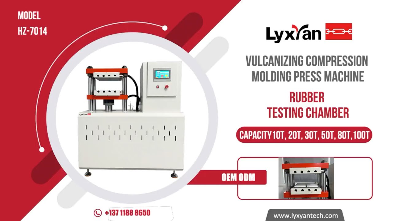 Rubber vulcanizing hot press machine Using steps explanation - YouTube