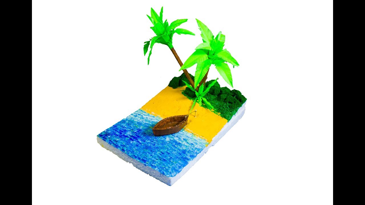 How To Make Model Of Sea Beach - YouTube