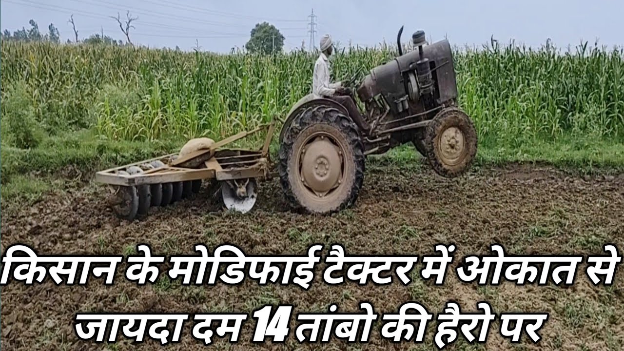 eicher tafe modify tractor speed 14 तवे की हैरो पर किसान ने अपनी मर्जी ...