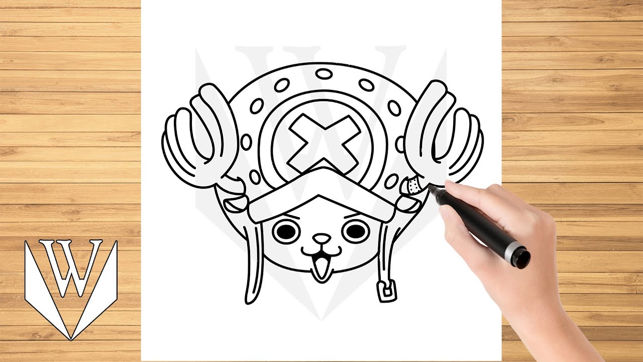 How to draw Chopper One Piece Step by step, Drawing Tutorial Trick Easy ...